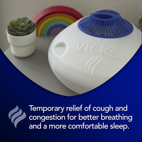 Vicks Warm Steam Vaporizer Humidifier with Night Light, 1.5 Gal for ...