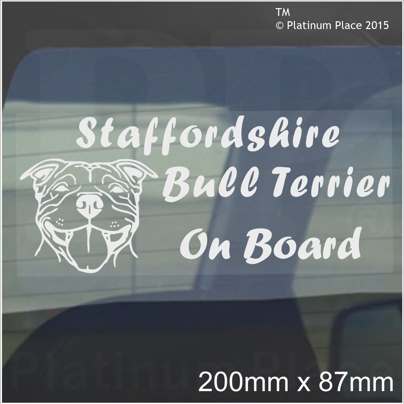 Staffordshire Bull Terrier Dog On Board Stickers Car Staff Staffy ...