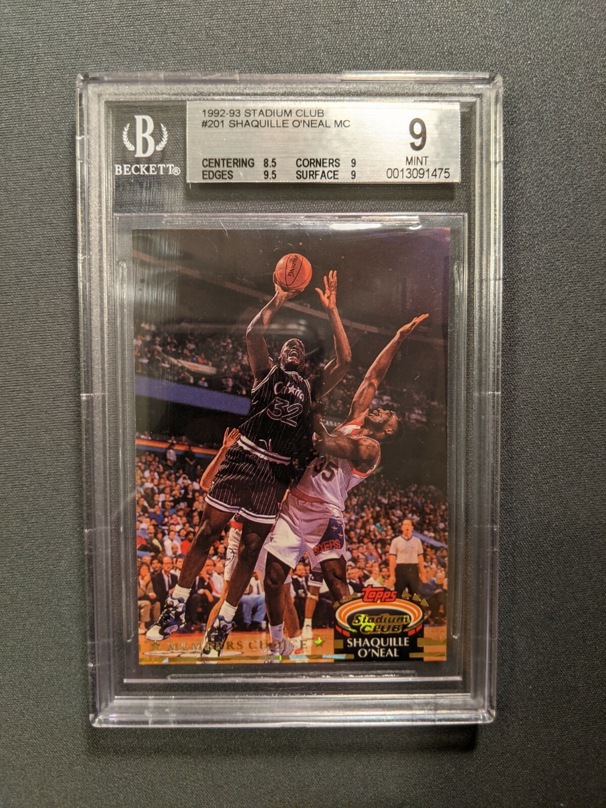 1992-93 Stadium Club #201 Shaquille O'Neal Rookie Card MC BGS 9 | eBay