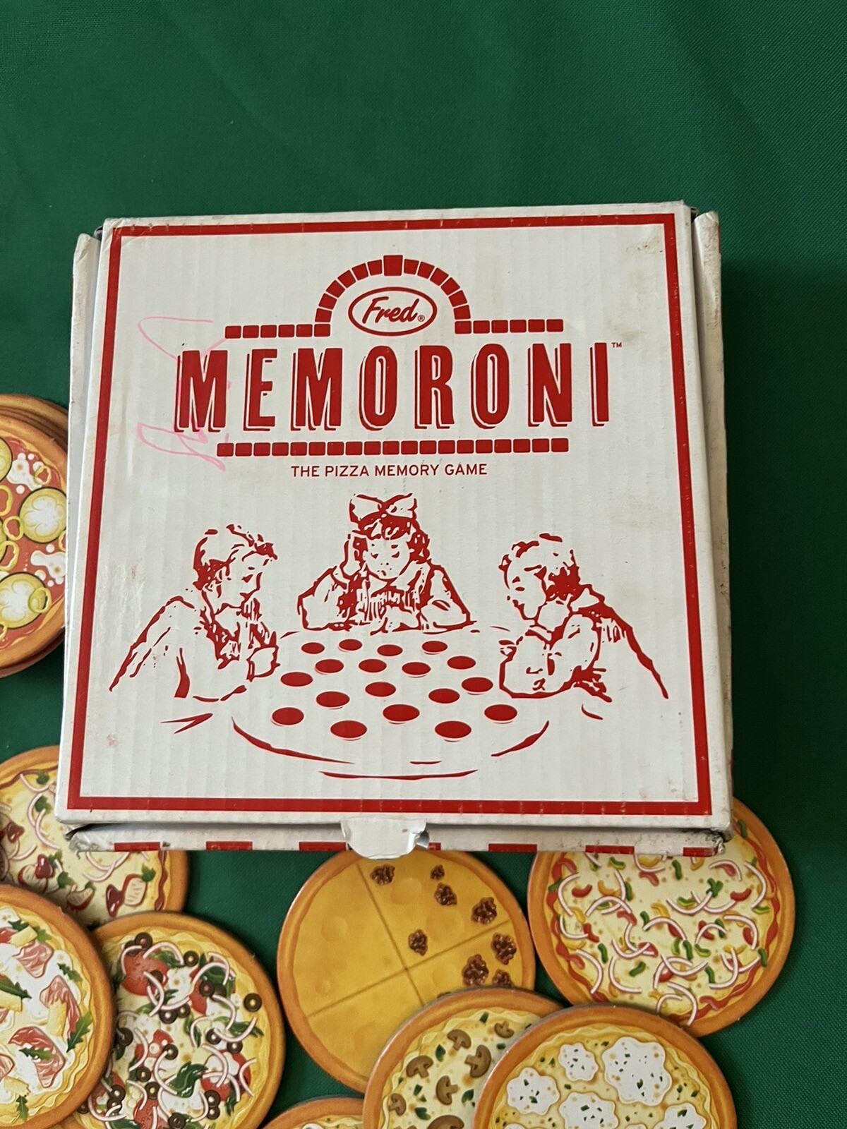 Fred memorini The Pizza Memory Game Board Game Memory Matching Box 24 ...