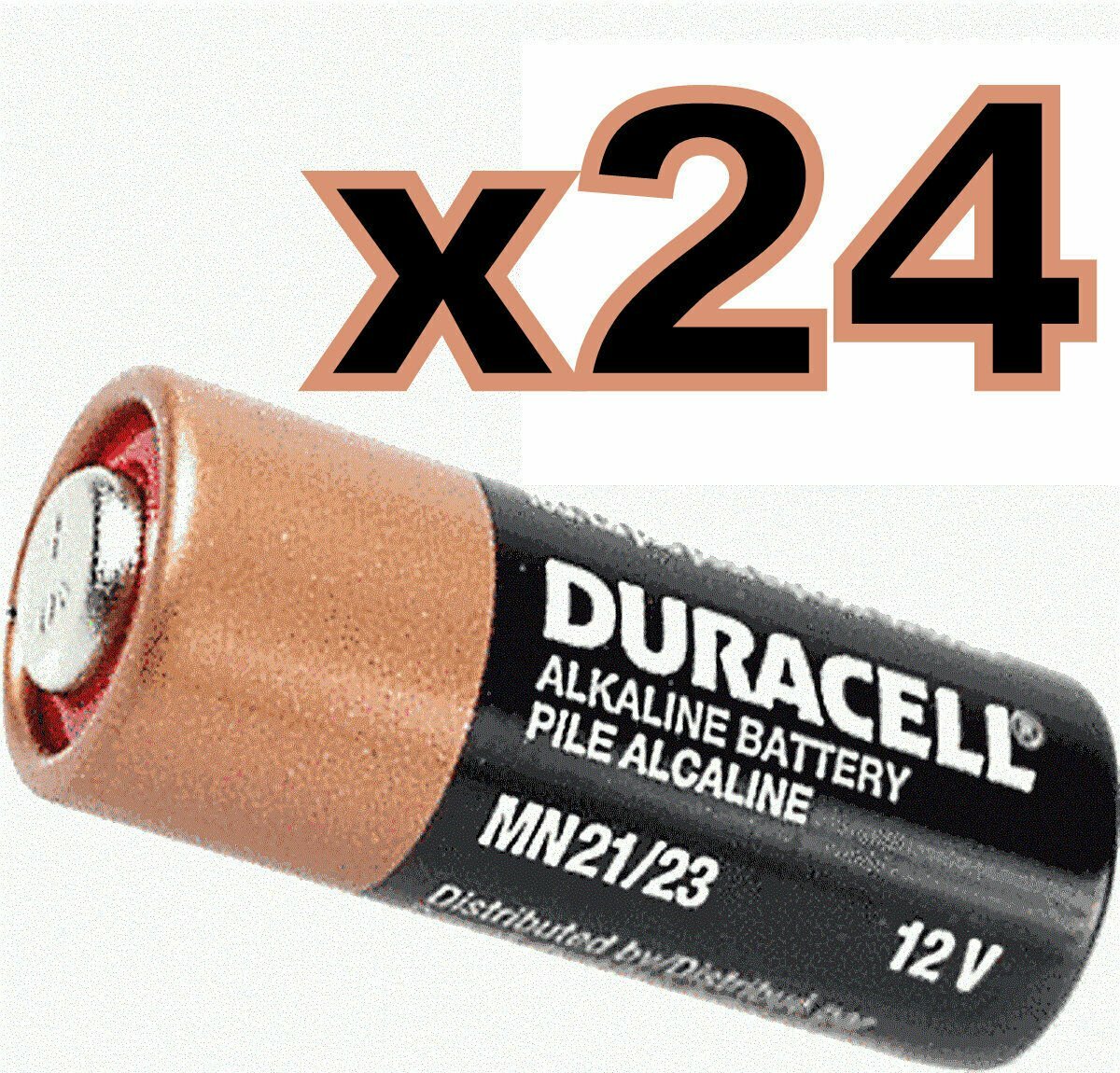 24 Duracell Duralock A23 12V MN21 MN23 23AE 21/23 GP23 23A 23GA Battery ...