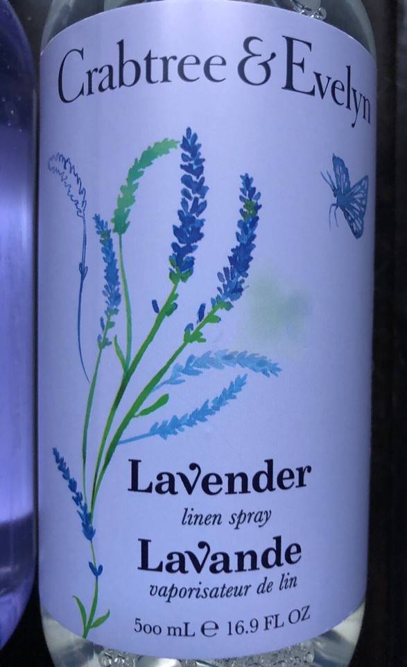 (2x Pack) Crabtree & Evelyn Lavender Linen Spray Mist & Bath Shower Gel ...