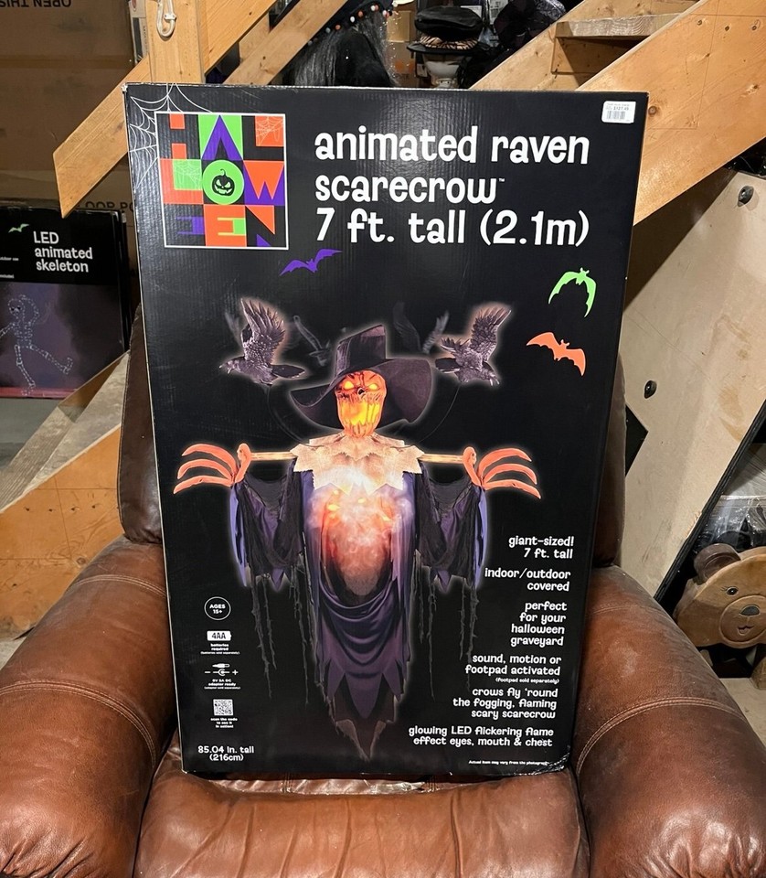 Big Lots Raven Scarecrow Halloween Animatronic Prop | eBay