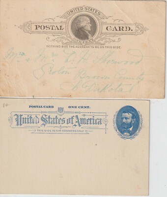 1893 UNITED STATES 2 POSTAL CARD ONE CENT | eBay