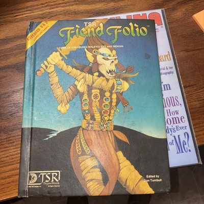 Advanced D & D Adventure Games TSR Fiend Folio Don Turnbull 1981 A1 | eBay