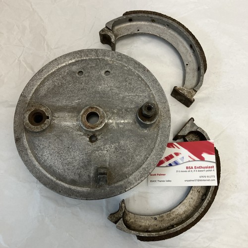 Douglas Classic Motorcycle Mk5 Rear Brake Plate & Brake Shoes Used ...