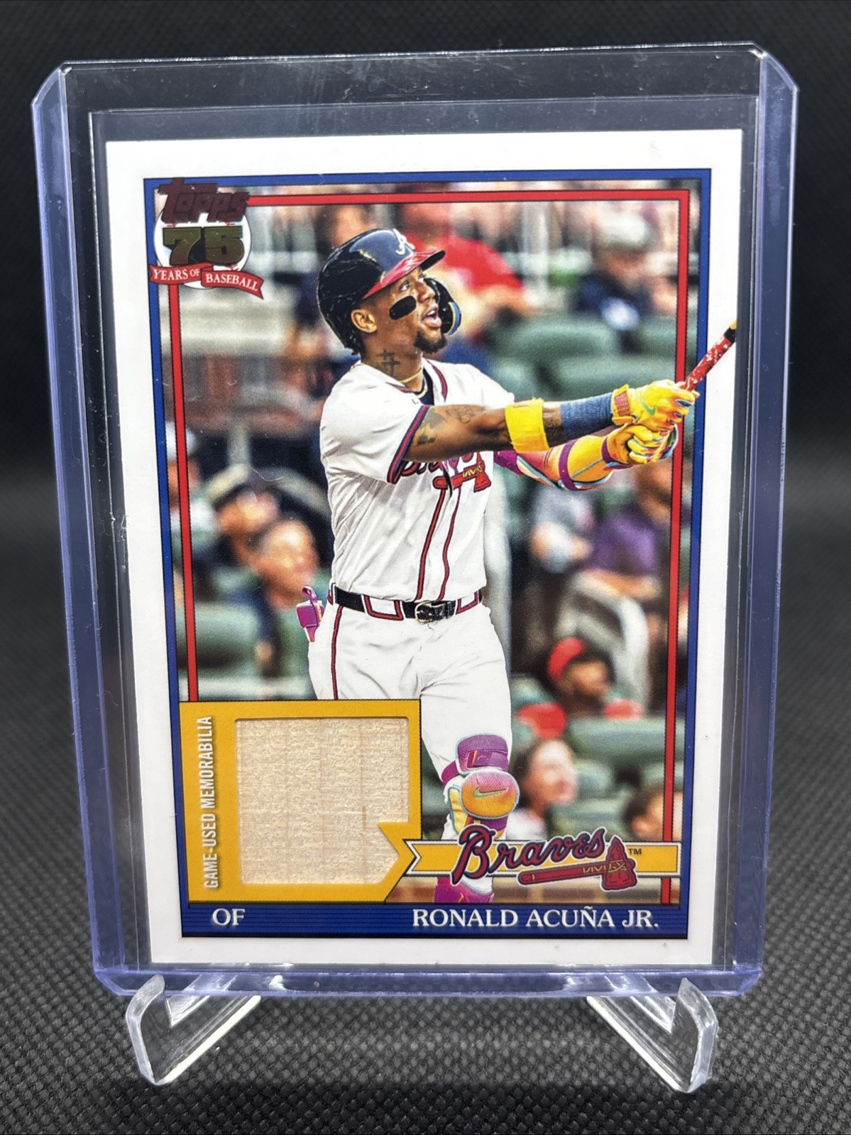 2026 Topps Series 1 RONALD ACUNA JR. 1991 Baseball RELIC BAT Braves ...