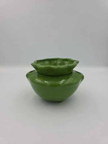 Ceramic African Violet Olive Green Self Watering Flower Pot 4" T 5"W ...