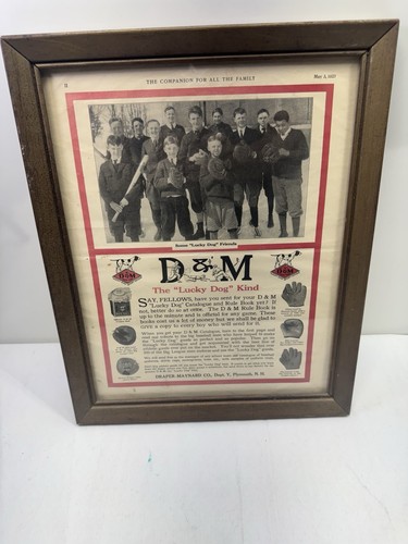 Draper And Maynard 1923 Baseball Glove Framed Ad . | eBay