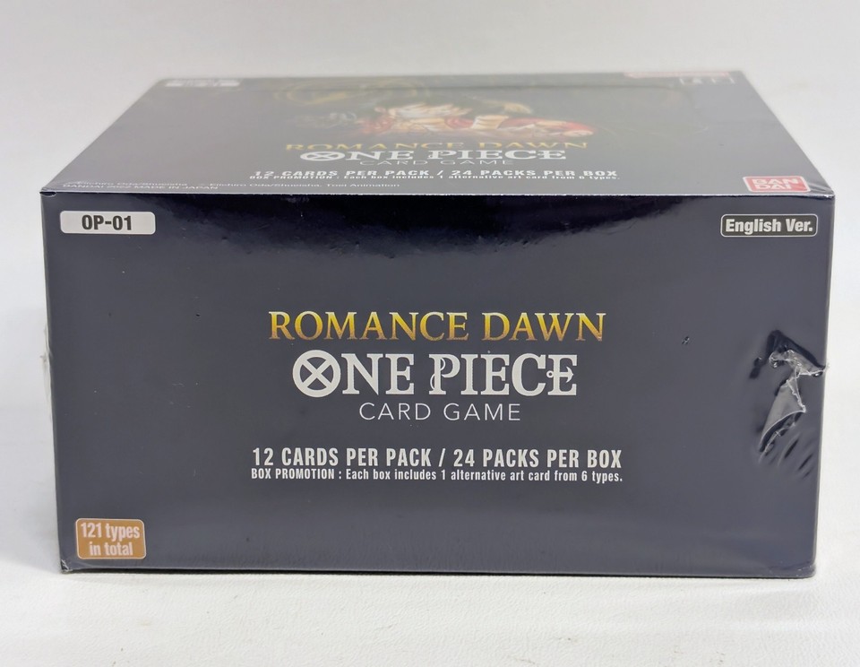 One Piece OP-01 Romance Dawn English BLUE Bottom Booster Box CASE FRESH ...