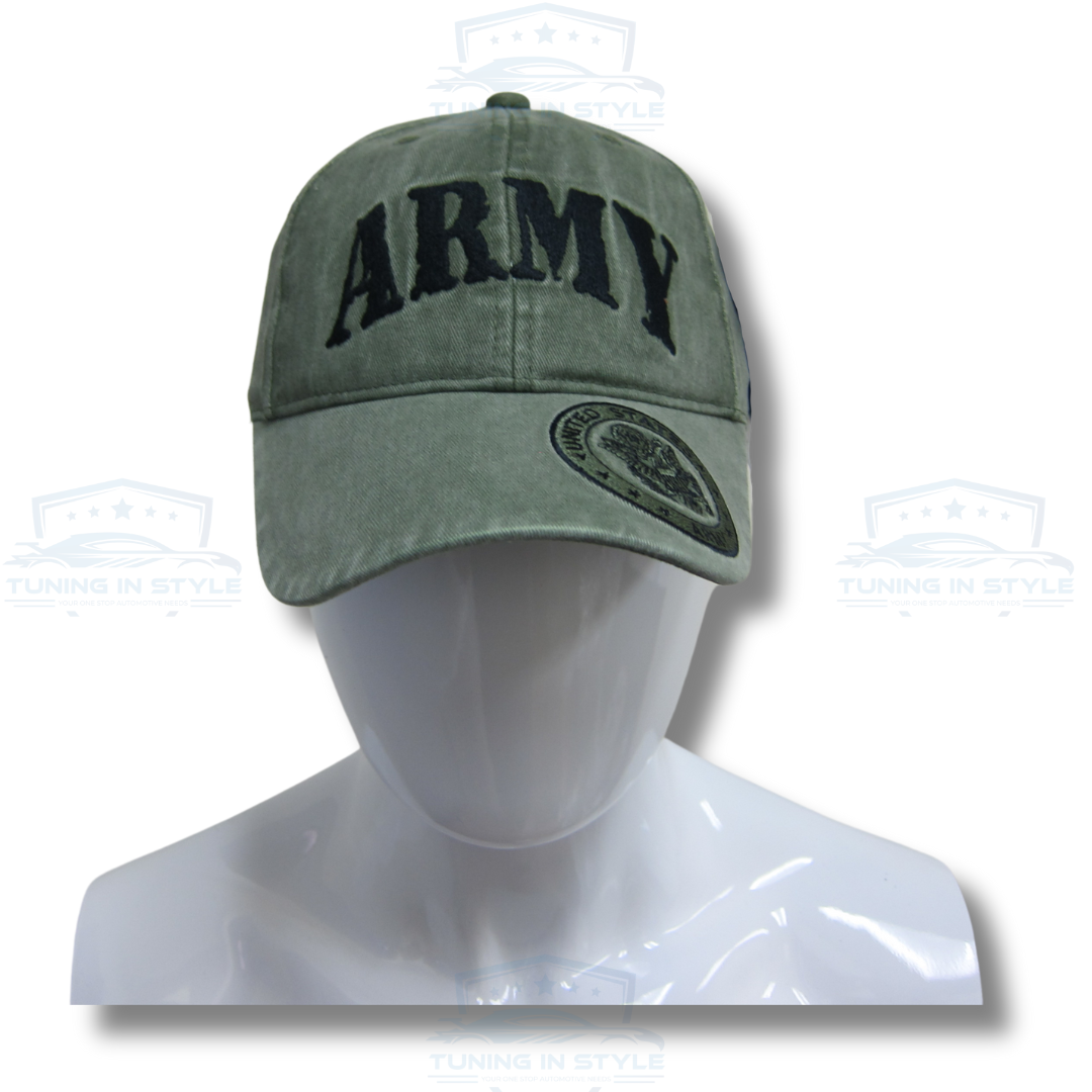 US Military Army Embroidered Emblem Green Baseball Cap Hat Official ...
