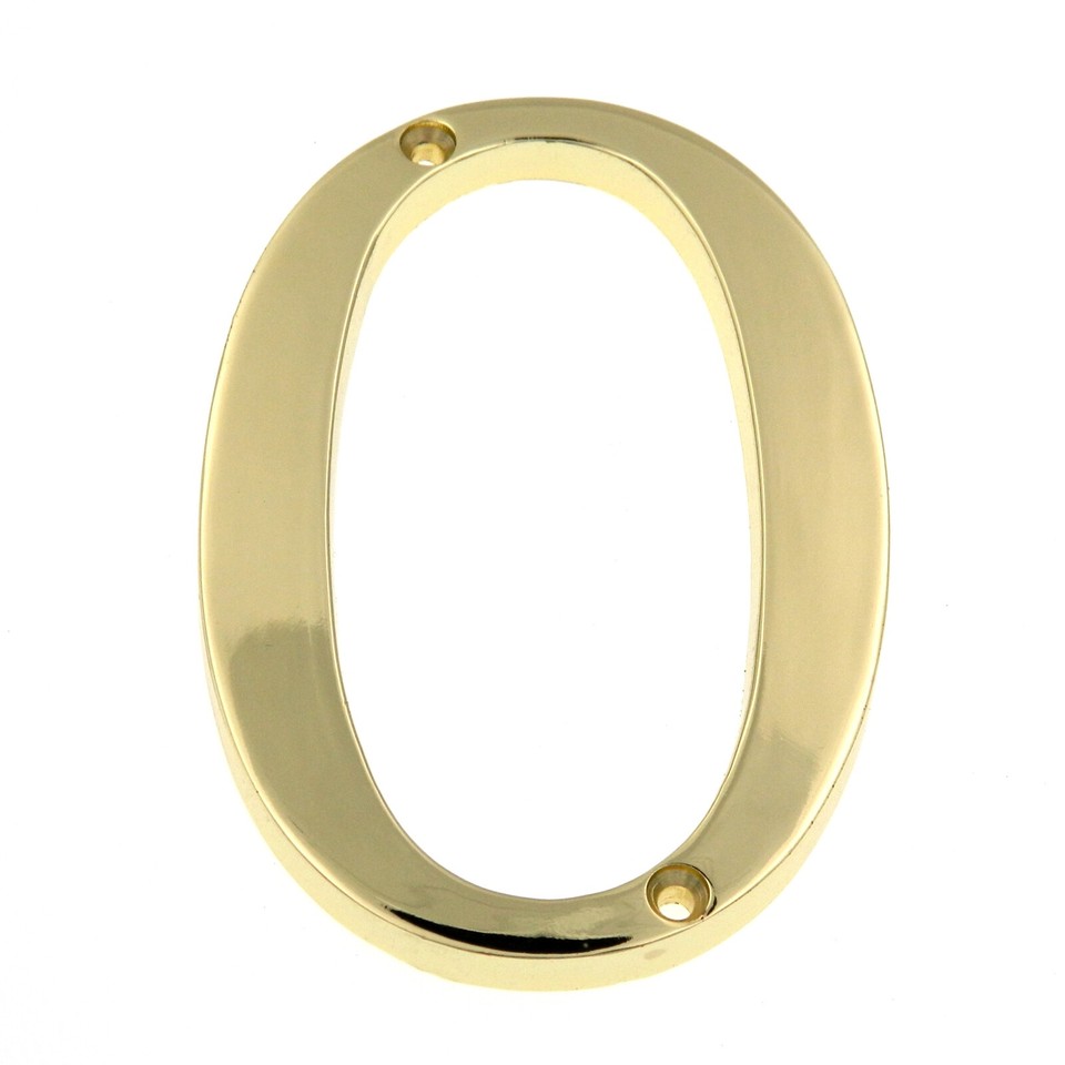 Gatehouse Polished Brass 4 Inch House Numbers, Flush Mount | eBay