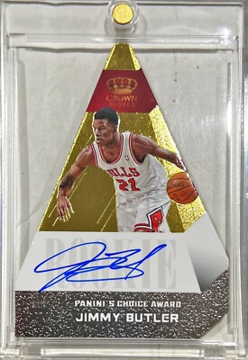 2012-13 Crown Royale Choice Award Jimmy Butler Rookie On Card Auto Gold ...