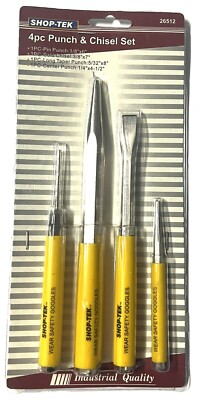 Shop-Tek 4-Pcs Mechanics Steel Metal Punch & Chisel Tool Set Cold | eBay