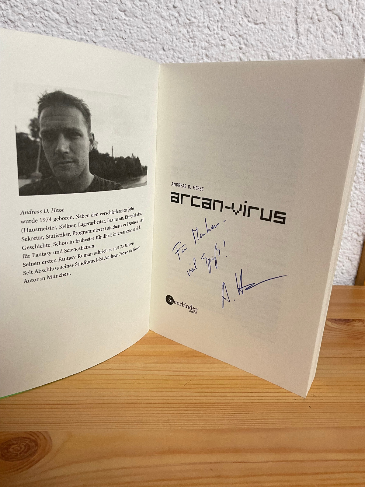 Arcan-Virus von Andreas D. Hesse (2004, Taschenbuch, mit Autoren-Widmung) | eBay
