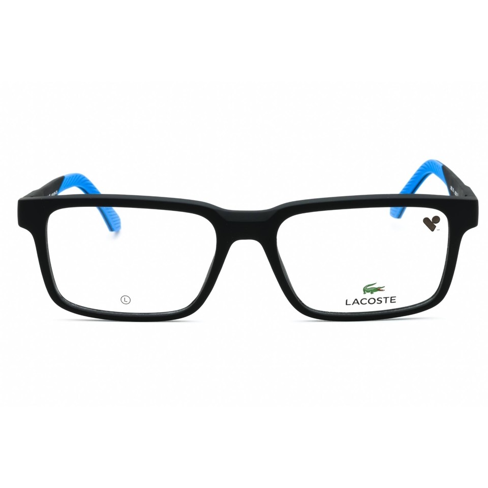 Lacoste Men's Eyeglasses Black Injected Propionate Full Rim 55mm Frame ...