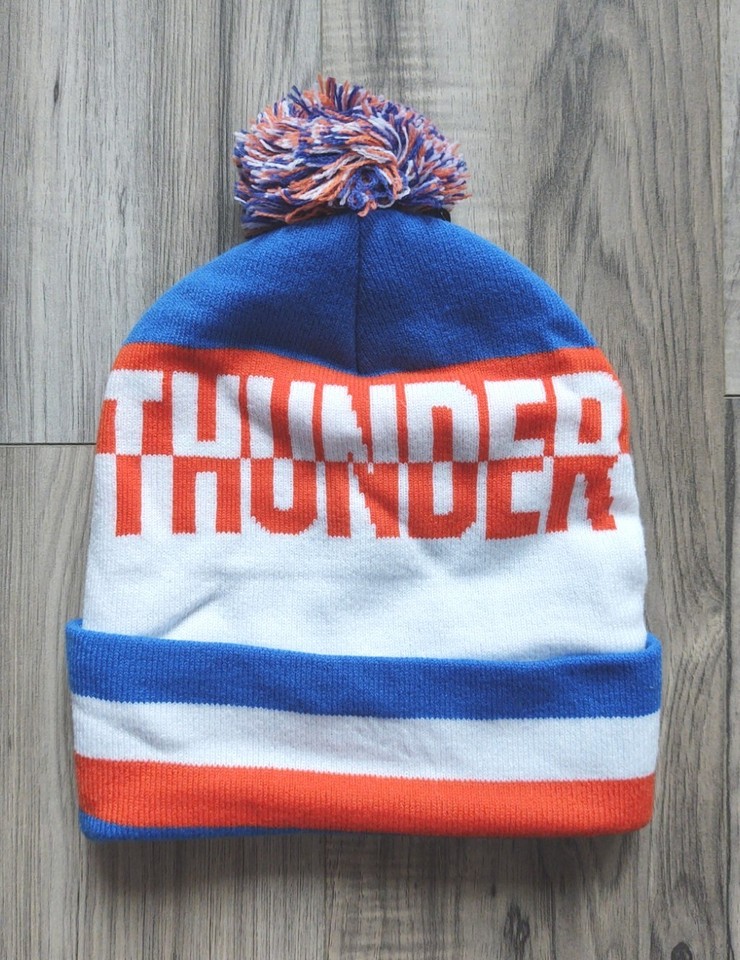 Oklahoma City Thunder '47 Brand beanie cuff knit pom hat cap new winter ...