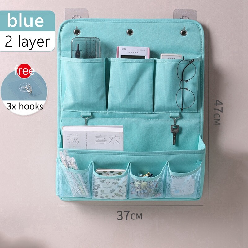 Oxford Fabric Solid Wall Door Hanging Storage Bag Sundries Dormitory ...