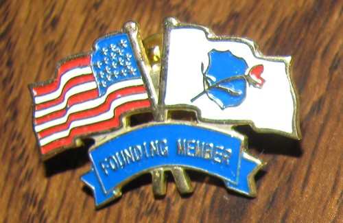 NRA National Rifle Association Founding Member Crossed Flags Pin Rare ...