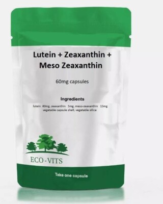 Lutein + Zeaxanthin + Meso-Zeaxanthin 60mg Capsules – Vision & Eye ...