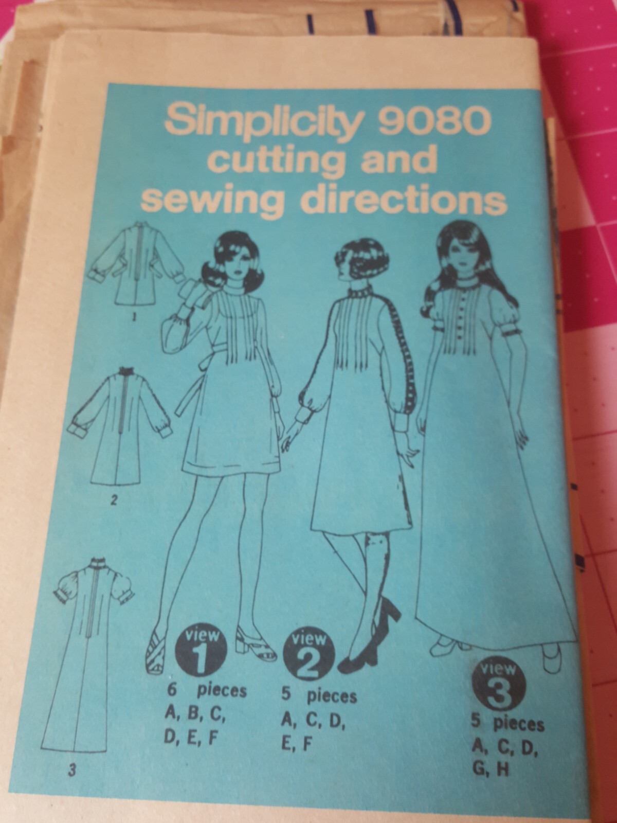 Vintage Simplicity Pattern 9080 Boho Hippie Maxi Knee Dresses Size 10 ...