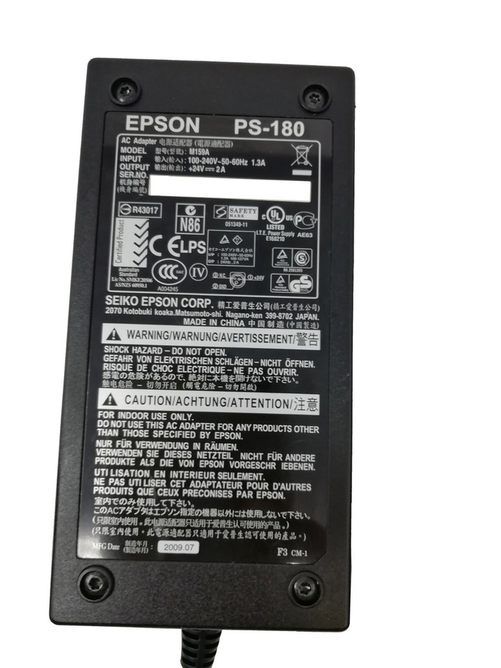 Epson PS-180 AC Adapter Power Supply M159B M159A Printers TM-88V, TM ...