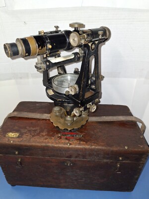 Warren Knight Antique Survey Transit Level Instrument +original wood ...