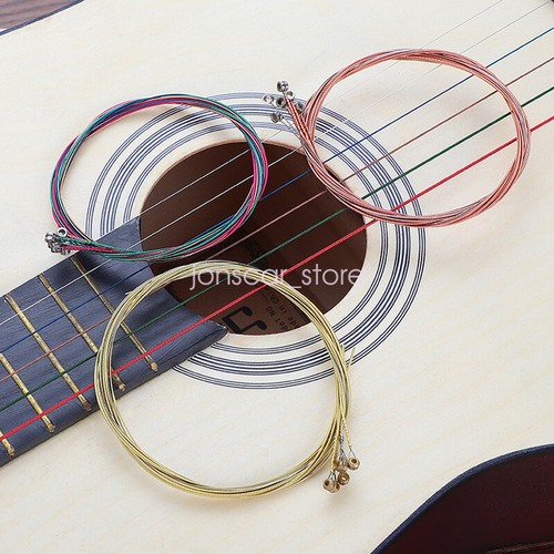 6Pcs Universal Guitar Brass Strings for Folk Pop Acoustic Guitar Set ...