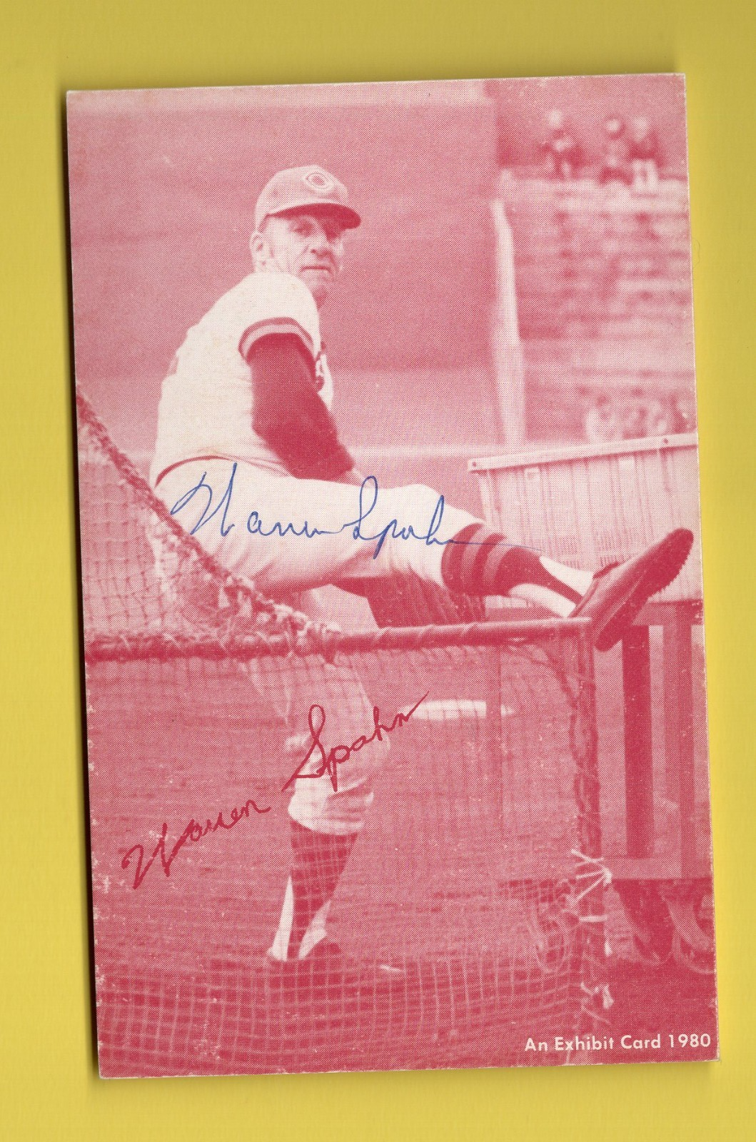 Warren Spahn AUTOGRAPHED 1980 Exhibit RED | eBay
