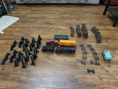 Allstate Marx Train Set Locomotive Caboose Tracks Bridges 1950s no ...