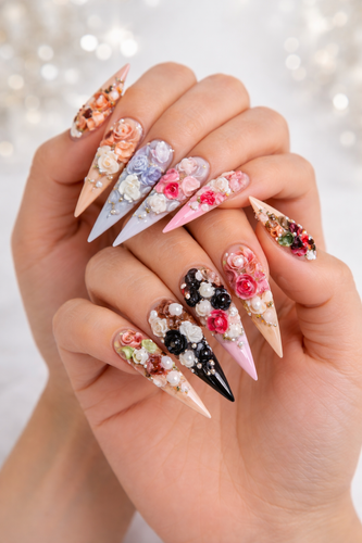 3D Roses, Nail Art Designs, Plastic Roses, Nails, Gems, Art, 20 ...