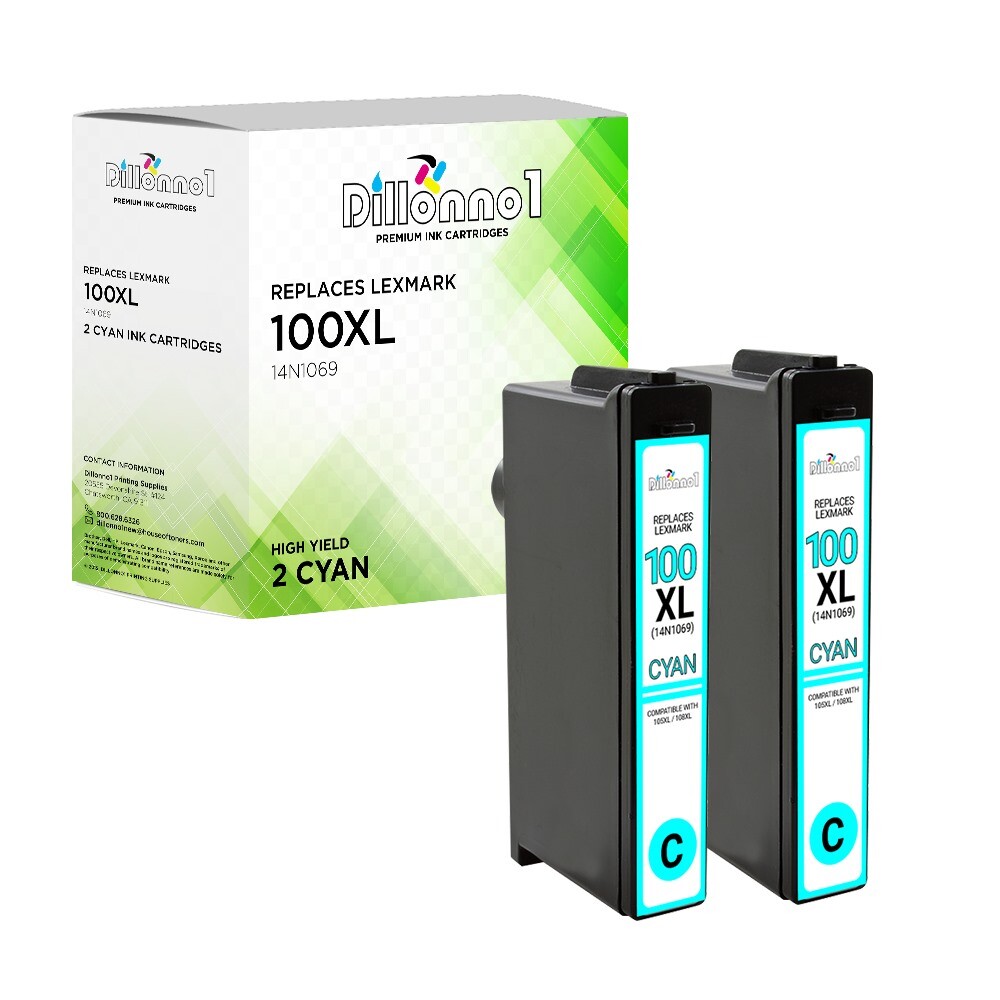 2PK For Lexmark 100XL Cyan Ink Cartridge For Interpret S405 | eBay