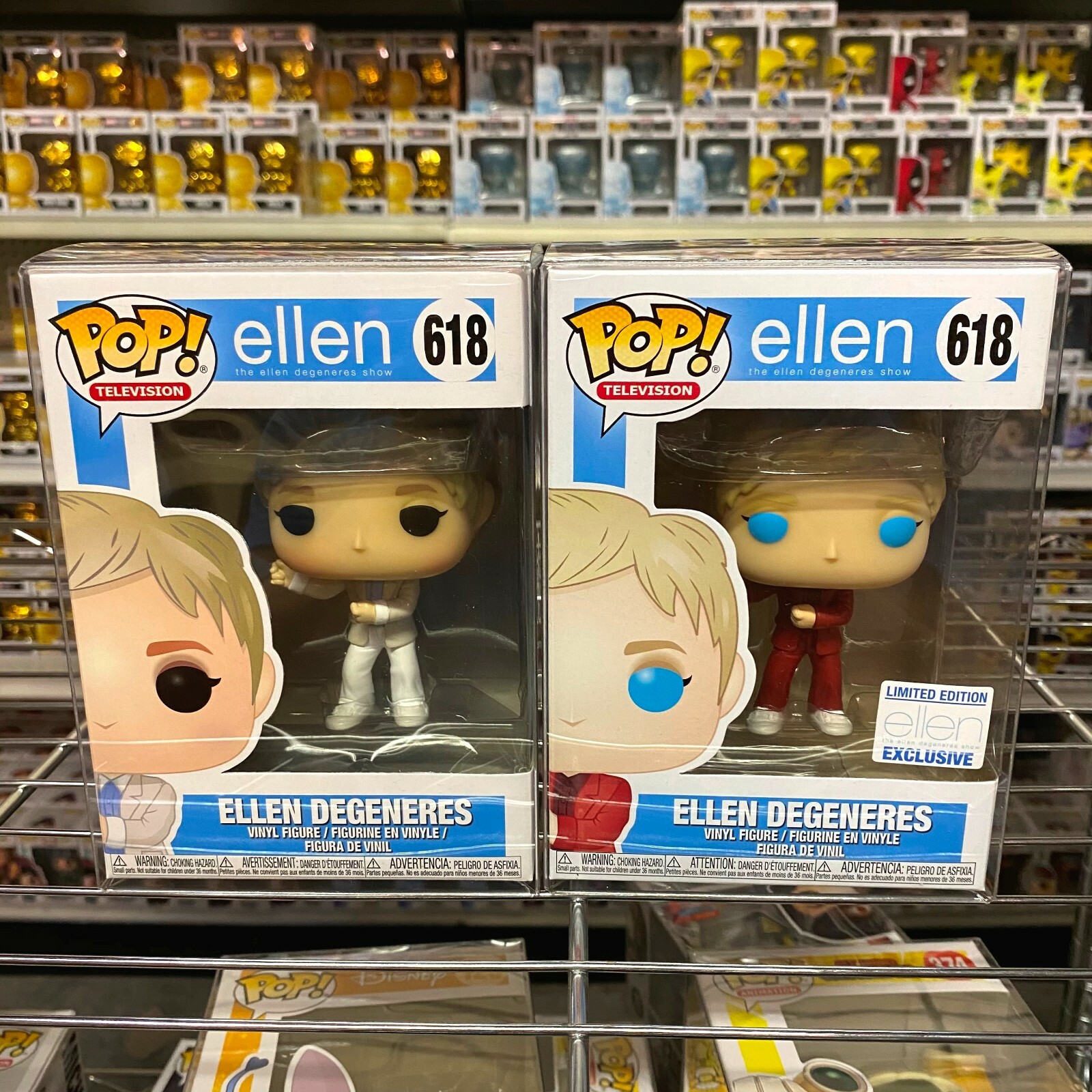 Funko Pop Television : Set of 2 Ellen Degeneres #618 Vinyl w/pop ...