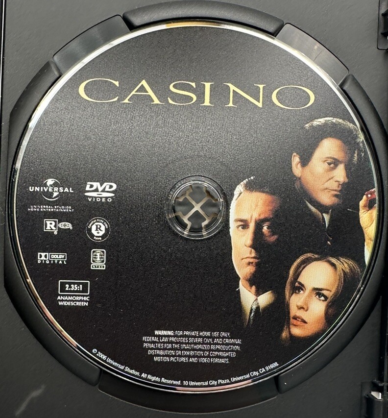 Casino DVD Special Edition Robert De Niro Sharon Stone Joe Pesci 2006 ...