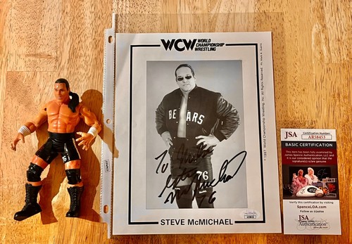 1997 STEVE MCMICHAEL WCW SIGNED/AUTOGRAPHED 8x10 PHOTO w/JSA COA ...