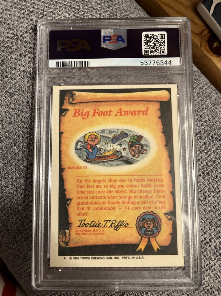 1985 Rob Slob #52b Stickers Garbage Pail Kids PSA 5 | eBay