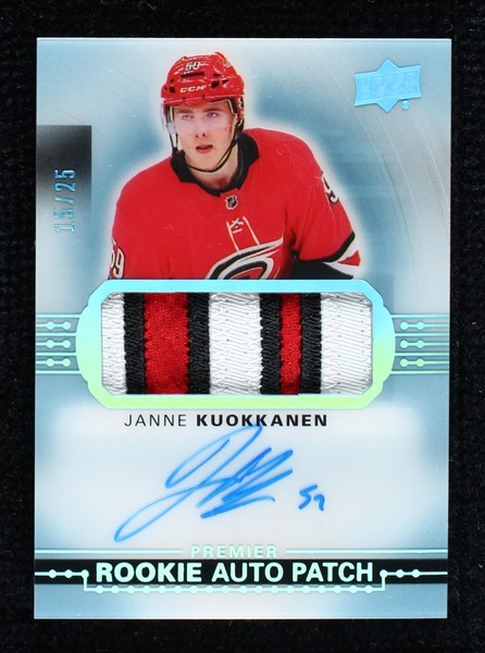 2017-18 Upper Deck Premier - Acetate Rookie Auto Patch Platinum Blue ...