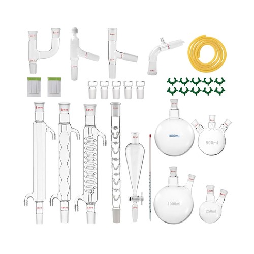 Chemistry Glassware Set - 32PCS Laboratory Glassware Kit 24/40 Lab ...