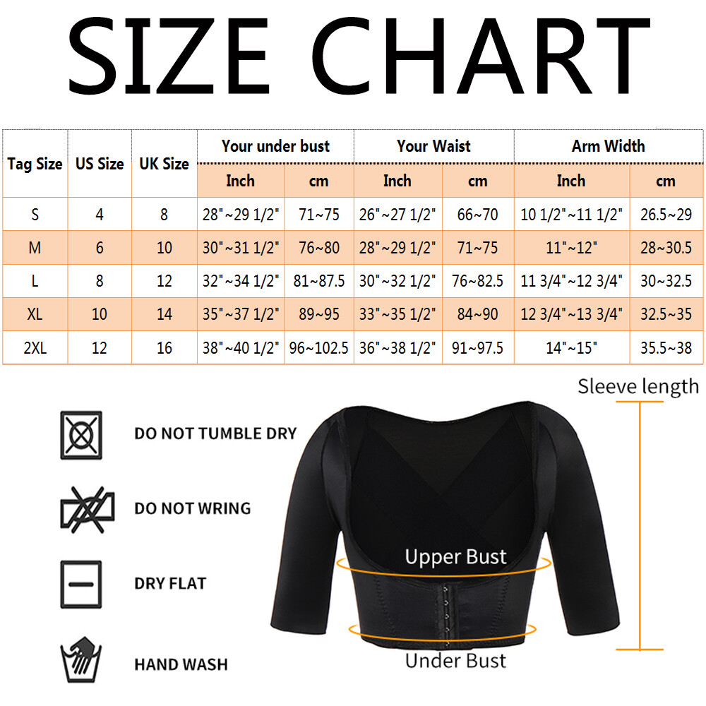 Women Upper Arm Shaper Post Surgery Compression Sleeves Posture ...