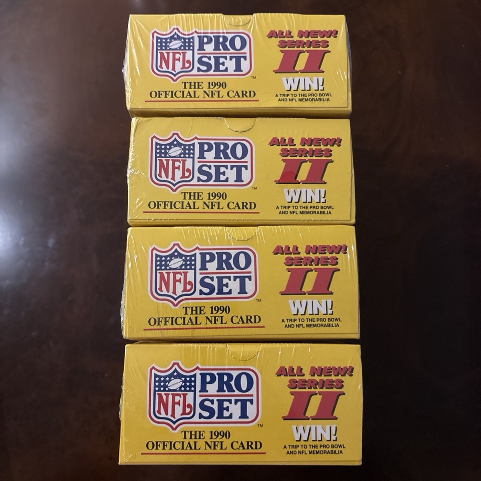 4X 1990 NFL Pro Set Series 2 Football Factory Sealed EMMIT SMITH RC 144 ...