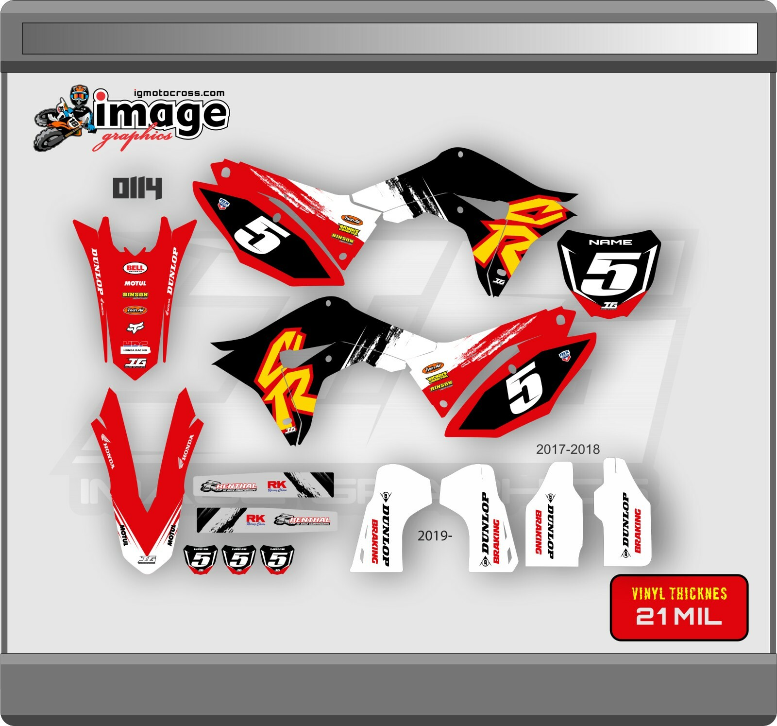 HONDA CRF250R 2018 2019 2020 21 CRF450R 2017 2018 2020 RETRO GRAPHICS ...