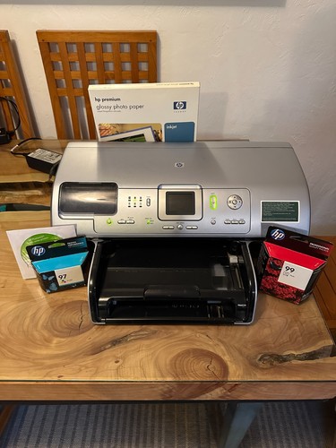 HP Photosmart 8450 Digital Photo Inkjet Printer Bundle(Manual, Paper ...