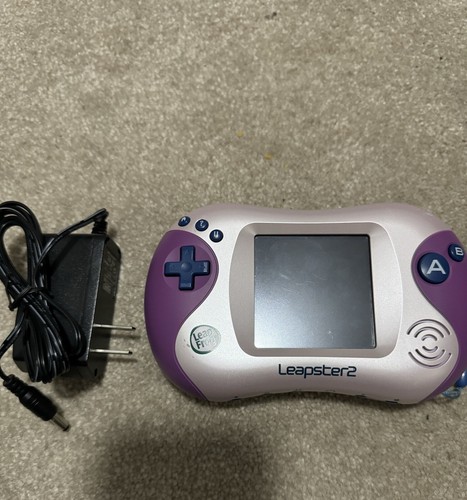 LeapFrog Leapster 2 Learning Handheld Game System Purple-works Plugged ...