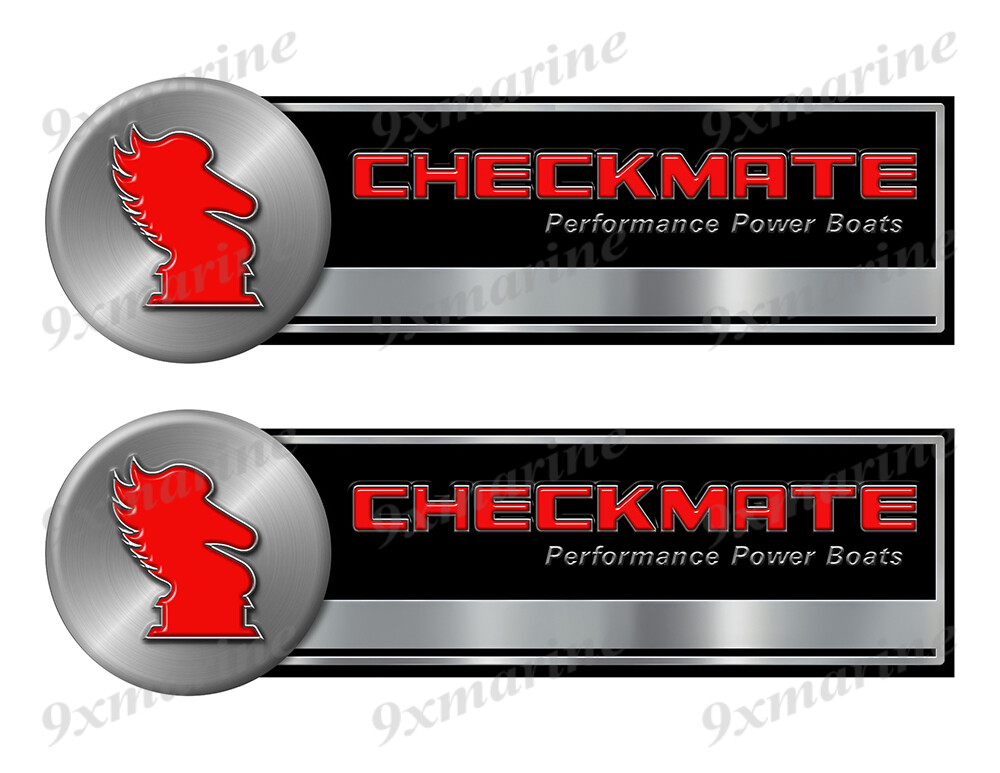 Two Checkmate 80s Classic Stickers - 10" long each | eBay