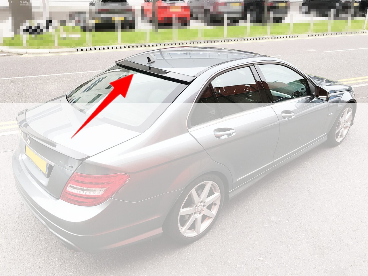 Fit For Mercedes C Class W204 2008-2014 Sedan Rear Window Roof Spoiler ...