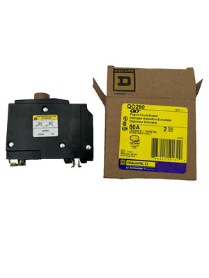 Schneider Electric QO280 Black 120/240V 80A 2 Pole Plug On Circuit ...