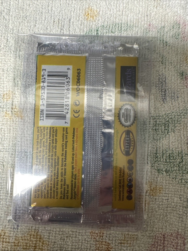 1999 Pokémon Jungle 1st Edition Booster Pack Scyther Art Vintage WOTC ...