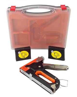 B-STOCK 3 WAY STAPLER STAPLE GUN KIT Heavy Duty Upholstery Wood Ceiling ...