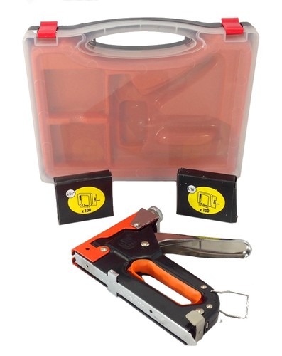 B-STOCK 3 WAY STAPLER STAPLE GUN KIT Heavy Duty Upholstery Wood Ceiling ...