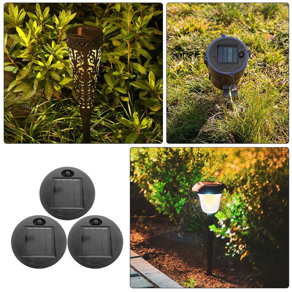 3pcs Solar Light Replacement Tops Outdoor Light Solar Panels Solar ...